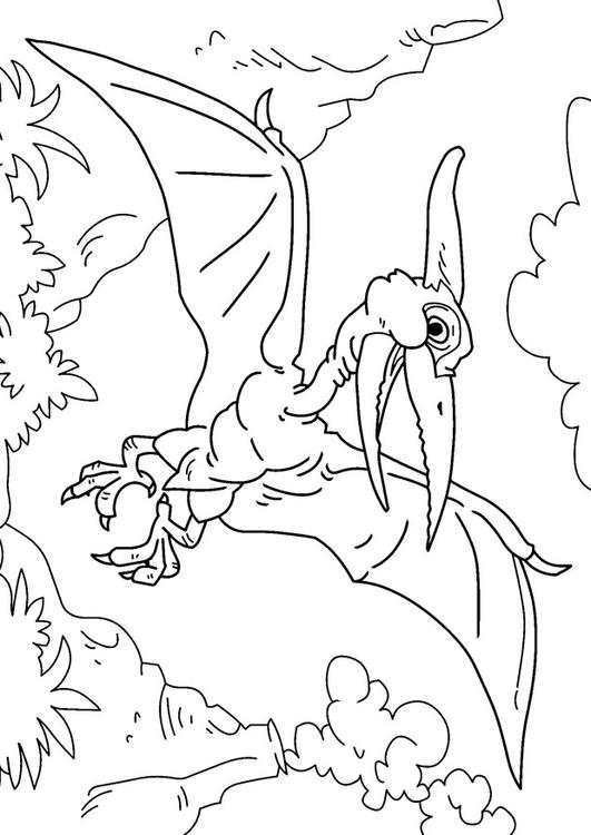 Disegno da colorare dinosauro - pterodattilo - Disegni Da Colorare E ...