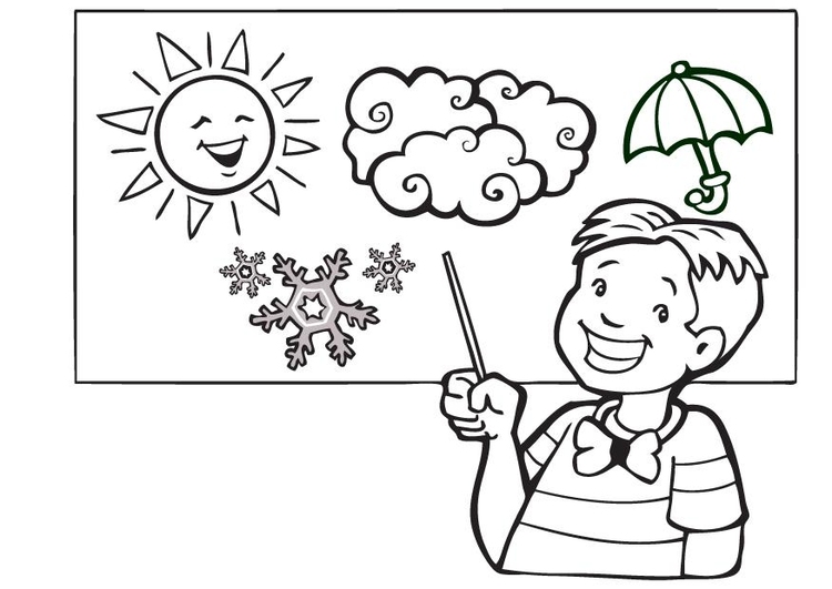 Disegno da colorare il meteo - Disegni Da Colorare E Stampare Gratis ...
