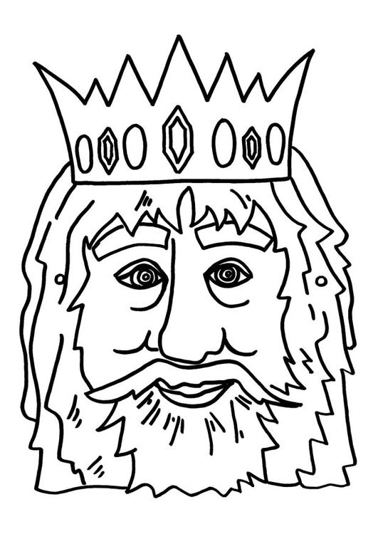 Disegno da colorare maschera Re - Disegni Da Colorare E Stampare Gratis ...