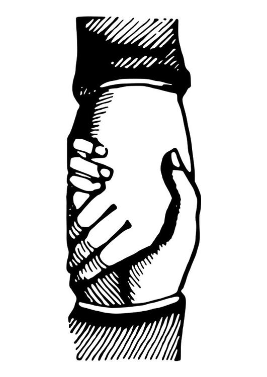 Disegno da Colorare di stringere la mano – Disegni da Colorare e ...