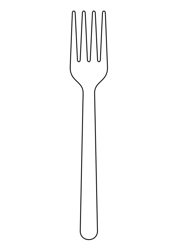 Disegno da Colorare di forchetta – Disegni da Colorare e Stampare ...